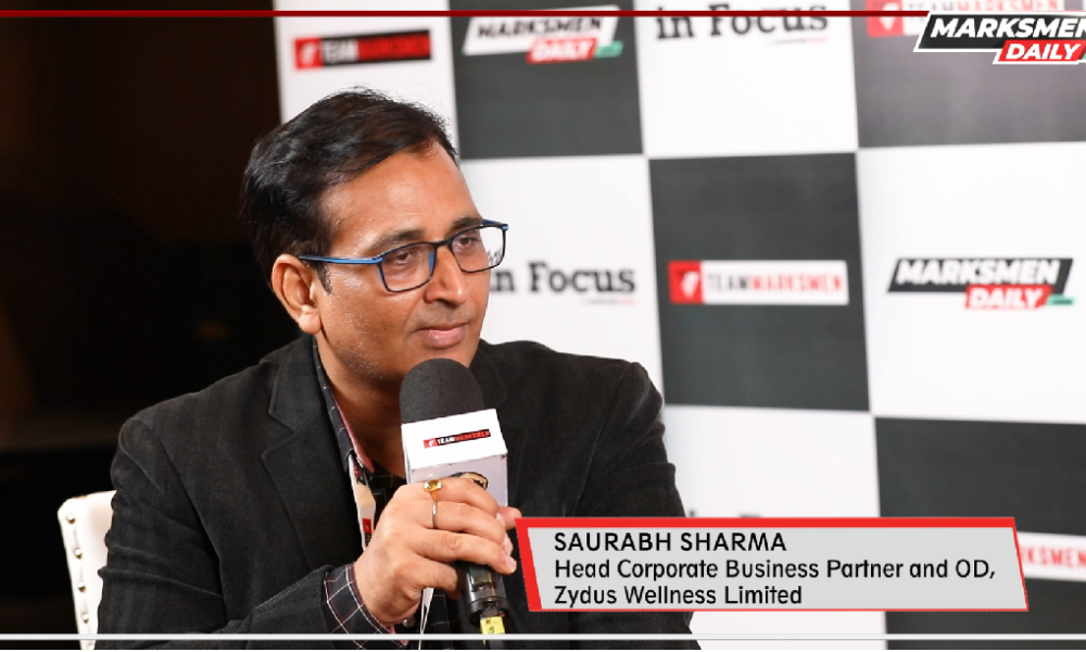 Saurabh Sharma, Head Corporate Business Partner, and OD, Zydus Wellness Limited - Marksmen Daily ...