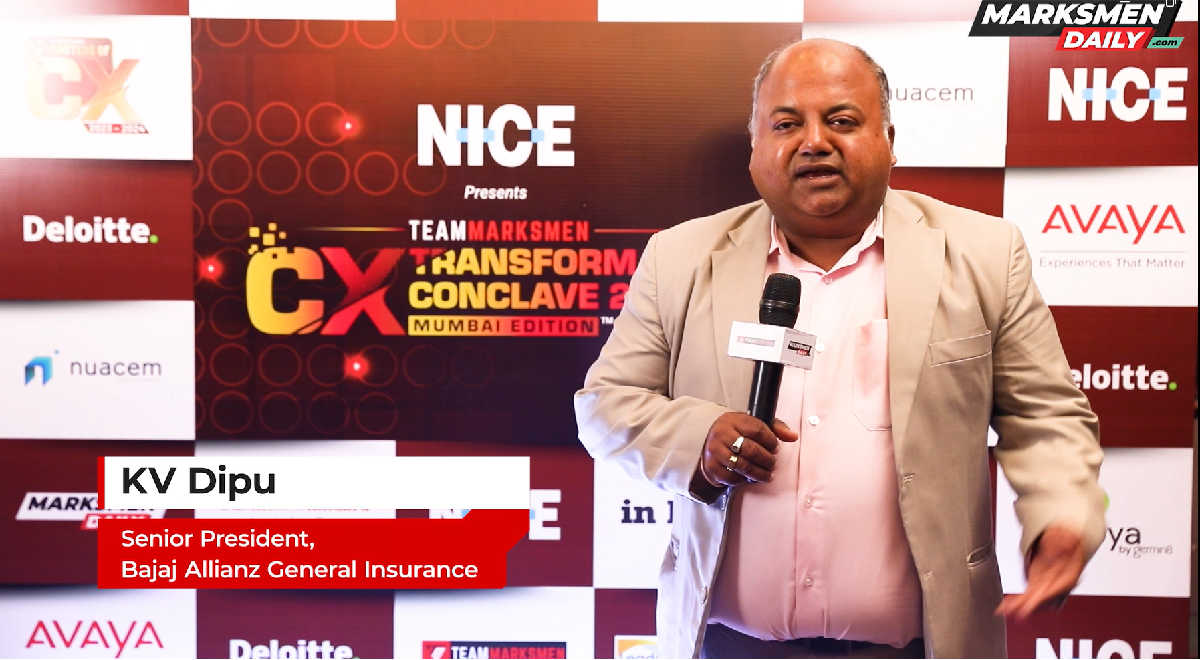 In conversation with Dipu KV, Senior President, Bajaj Allianz General Insurance - Marksmen Daily ...
