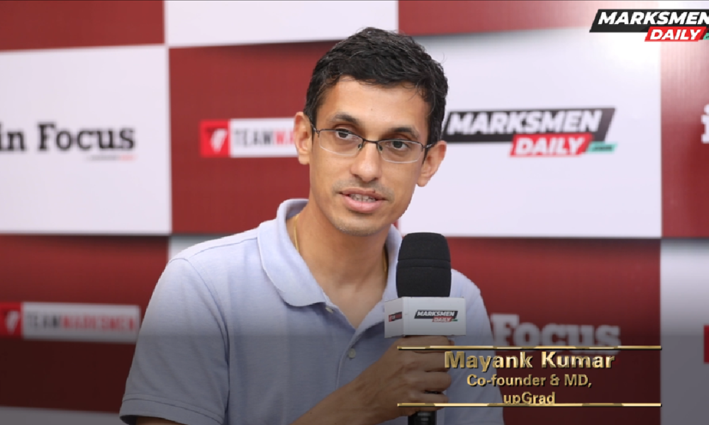 In conversation with Mayank Kumar, Co-founder & MD, upGrad. - Marksmen Daily - Your daily dose ...