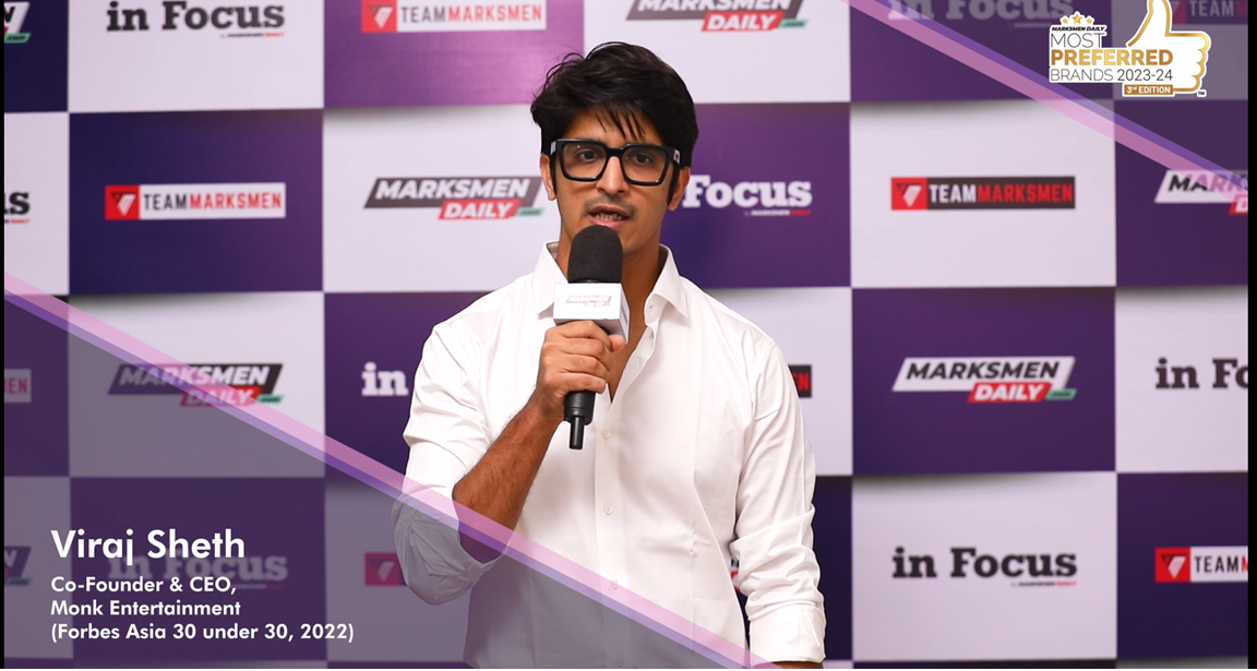 Viraj Sheth, Co-Founder & CEO, Monk Entertainment(Forbes Asia 30 under ...