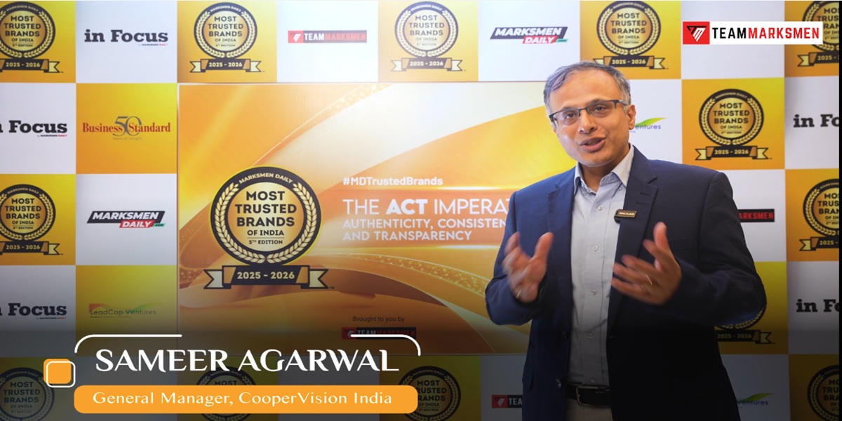 In conversation with Sameer Agarwal, General Manager, Cooper Vision India - Marksmen Daily ...